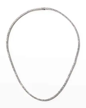 Memoire - Memoire 18K White Gold Diamond Line Necklace