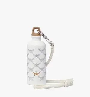 Mcm X Sigg Traveller Bottle With Leather Strap - Egret