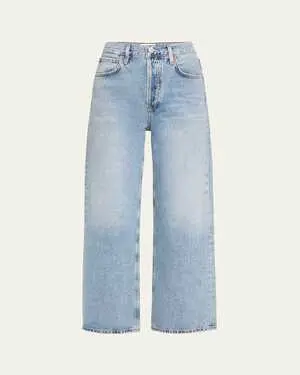 AGOLDE Ren Wide-leg Crop Jeans - Blue
