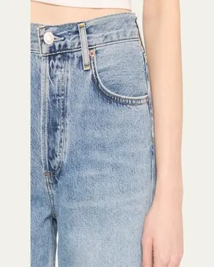 AGOLDE Ren Wide-leg Crop Jeans - Blue