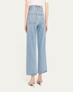 AGOLDE Ren Wide-leg Crop Jeans - Blue