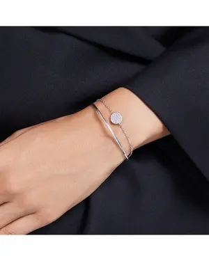 SWAROVSKI Sublima Chain Bangle Bracelet - Silver