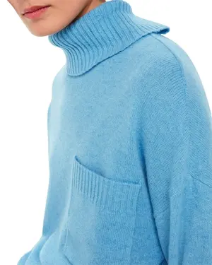 Whistles Chest Pocket Turtleneck Sweater