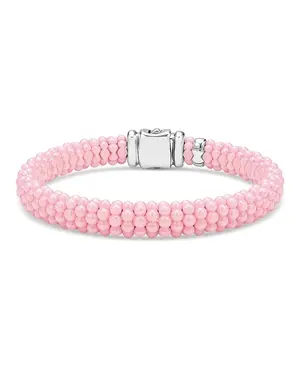 Lagos Sterling Silver Ceramic Beaded Bracelet - Pink