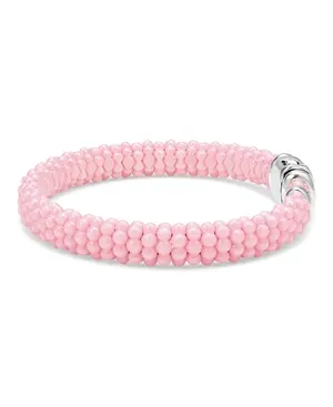 Lagos Sterling Silver Ceramic Beaded Bracelet - Pink