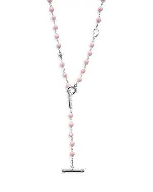 Lagos Sterling Silver Caviar Icon Ceramic Necklace - Pink/silver