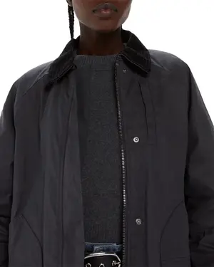Whistles Fern Waxed Jacket - Black