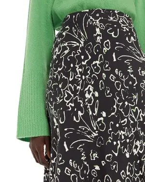 Whistles Scribble Bouquet Bias Cut Skirt