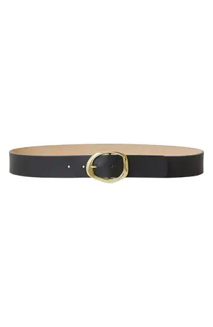 B-low The Belt Edmond Mini Leather Belt Black Brass