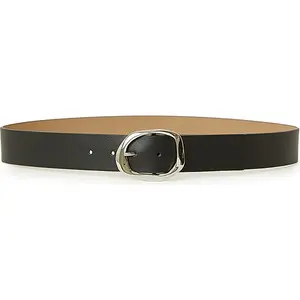 B-low The Belt Edmond Mini Leather Belt Black Silver
