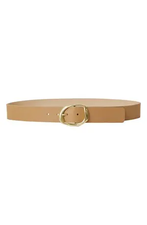 B-low The Belt Edmond Mini Leather Belt Vacchetta Brass