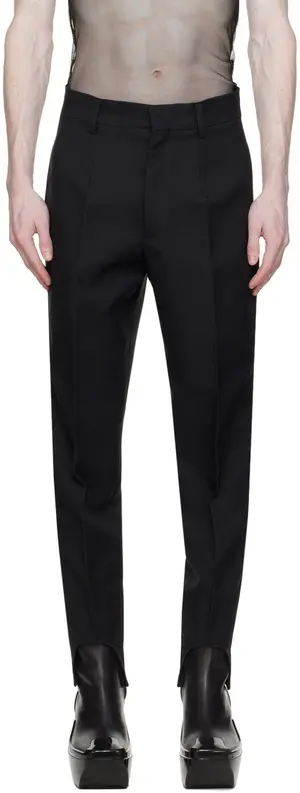 Random Identities Random Identities Garterless Trousers - Black