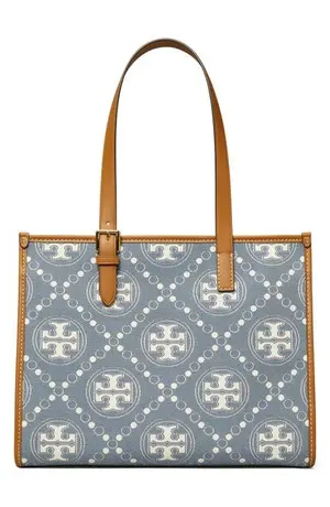 Tory Burch Small T Monogram Denim Tote