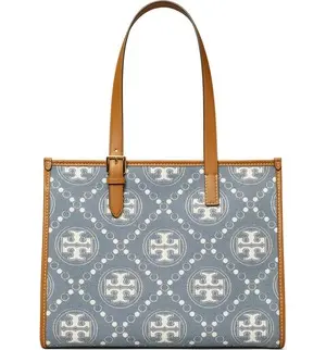 Tory Burch Small T Monogram Denim Tote