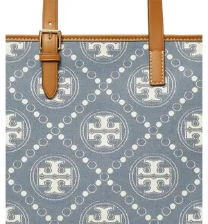 Tory Burch Small T Monogram Denim Tote