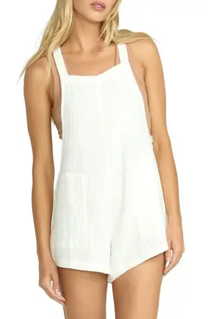 BILLABONG Beach Crush Cotton Gauze Romper - Stencil Wash