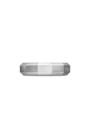 David Yurman Faceted Band Ring - White Gold