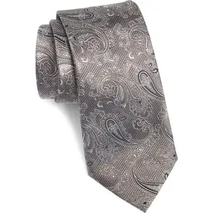 Canali Paisley Silk Tie - Beige