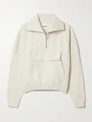 MARANT ETOILE Phenix Cotton-jersey Sweatshirt - Ecru