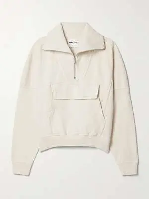 MARANT ETOILE Phenix Cotton-jersey Sweatshirt - Ecru