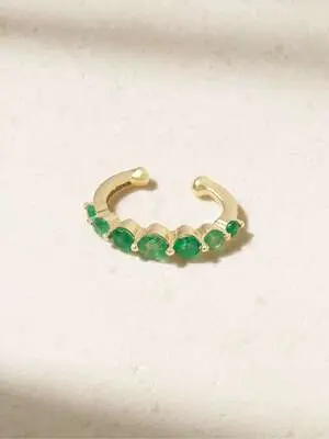 Shay 18-karat Gold Emerald Ear Cuff