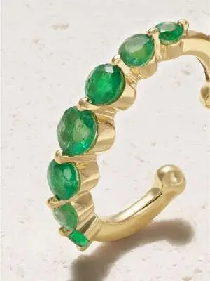 Shay 18-karat Gold Emerald Ear Cuff