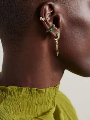 Shay 18-karat Gold Emerald Ear Cuff