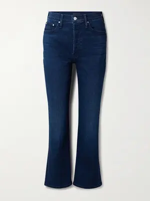 MOTHER Net Sustain The Tripper Ankle High-rise Flared Jeans
