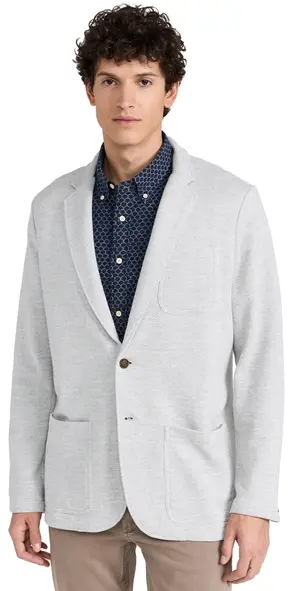 Faherty Brand Inlet Knit Blazer - Heather Grey