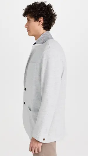Faherty Brand Inlet Knit Blazer - Heather Grey
