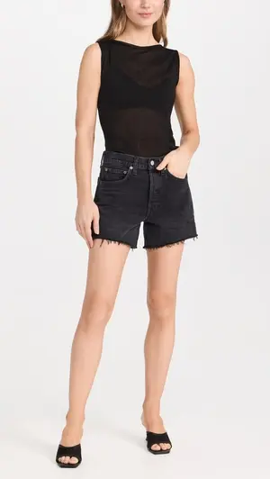 AGOLDE Parker Long Denim Shorts