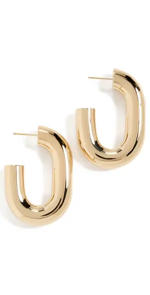 Rabanne Xl Link Hoop Earrings - Gold
