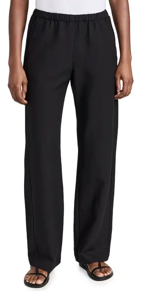 Enza Costa Twill Trousers - Black
