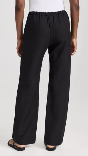 Enza Costa Twill Trousers - Black