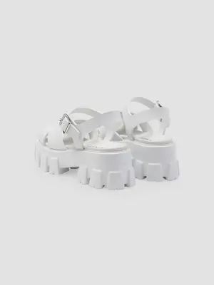 Prada Monolith Rubber Sandals - White