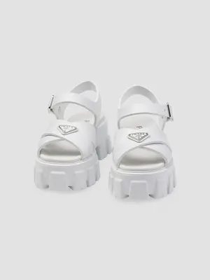 Prada Monolith Rubber Sandals - White