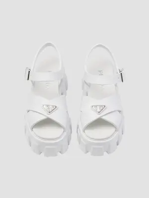 Prada Monolith Rubber Sandals - White