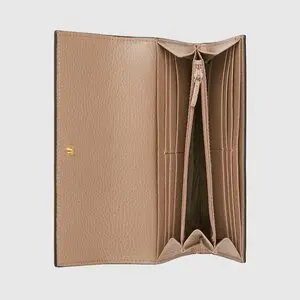 Gucci Gg Marmont Bi-color Continental Wallet Gg Canvas