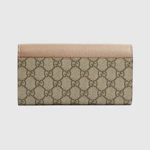 Gucci Gg Marmont Bi-color Continental Wallet Gg Canvas