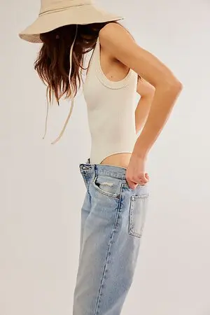 RE/DONE Easy Straight Jeans - Ripped Tide