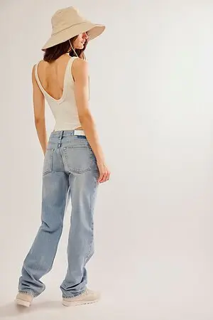 RE/DONE Easy Straight Jeans - Ripped Tide