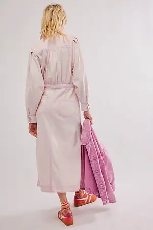 Free People Mad Love Denim Midi Dress
