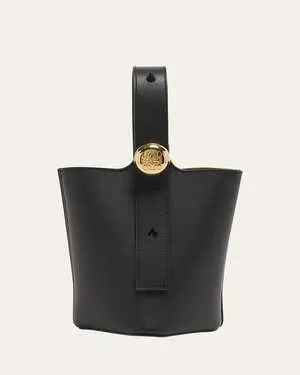 Loewe Mini Pebbled Leather Bucket Bag - Black