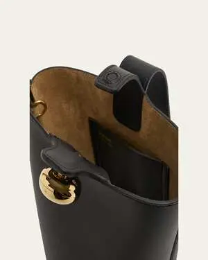 Loewe Mini Pebbled Leather Bucket Bag - Black