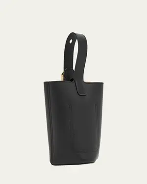 Loewe Mini Pebbled Leather Bucket Bag - Black