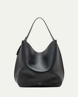 TOTEME Belted Leather Tote Bag - Black