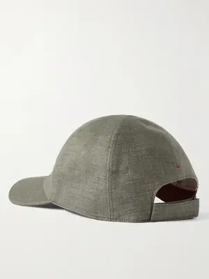 Loro Piana Logo-embroidered Linen Baseball Cap - Green
