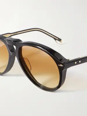 JACQUES MARIE MAGE Valkyrie Aviator-style Acetate Sunglasses