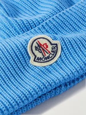 Moncler Logo-appliquéd Ribbed Beanie