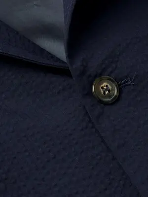 A.p.c. Cotton-seersucker Overshirt - Blue